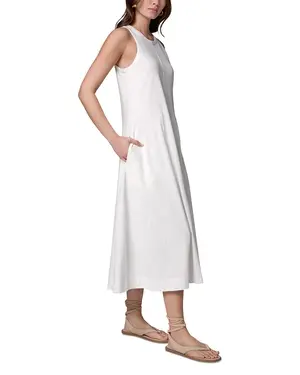 DONNA KARAN WEEKEND Sleeveless Midi Dress - Cream