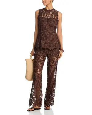 Aqua Lace Sleeveless Tunic Top
