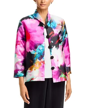 Caroline Rose Floral Print Jacket