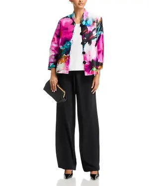 Caroline Rose Floral Print Jacket
