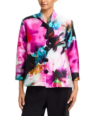 Caroline Rose Floral Print Jacket