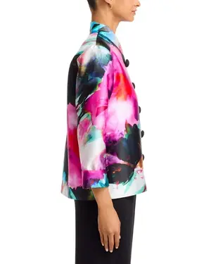 Caroline Rose Floral Print Jacket