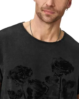 John Varvatos Short Sleeve Raw Edge Relaxed Fit Tee