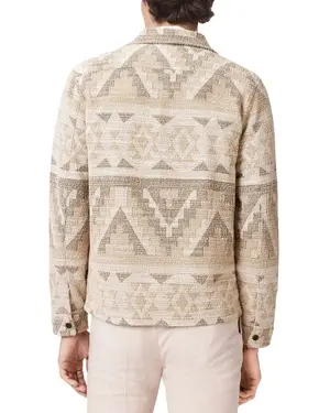 John Varvatos Byrne Geometric Pattern Long Sleeve Jacket