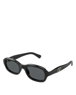 Valentino Garavani Rectangular Sunglasses, 51mm - Black