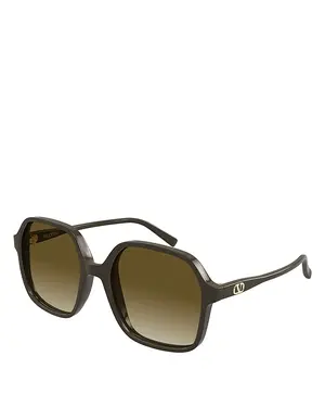 Valentino Garavani Geometric Sunglasses, 56mm - Brown