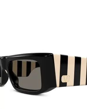 Valentino Garavani Rectangular Sunglasses, 52mm