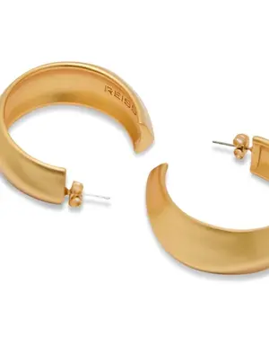 REISS Tara Twisted Hoop Earrings - Gold