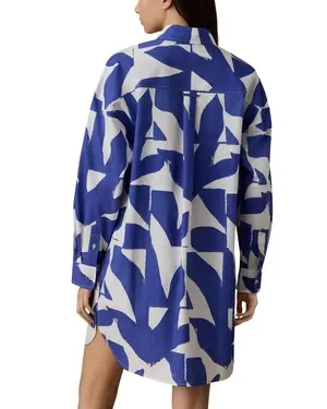 Faherty Brand Printed Cotton Shirt Dress