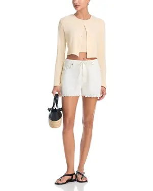 Rag & Bone Nolan Scalloped Denim Shorts