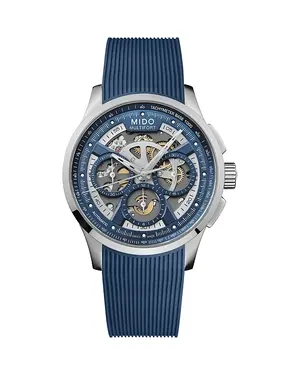 MIDO Multifort Skeleton Chronograph Watch - Blue