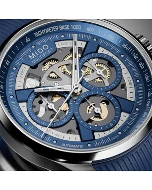 MIDO Multifort Skeleton Chronograph Watch