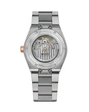 MIDO Multifort Automatic Watch With Stainless Steel And Rose Gold Tone Bracelet