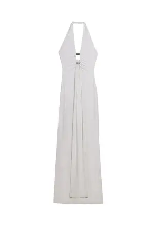 NOCTURNE Draped Buckle Detail Maxi Dress