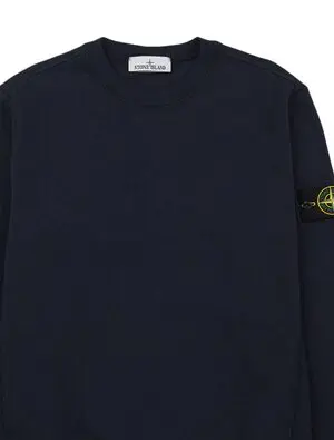 Stone Island Compass Patch Crewneck Sweatshirt - Blue
