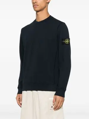 Stone Island Compass Patch Crewneck Sweatshirt - Blue