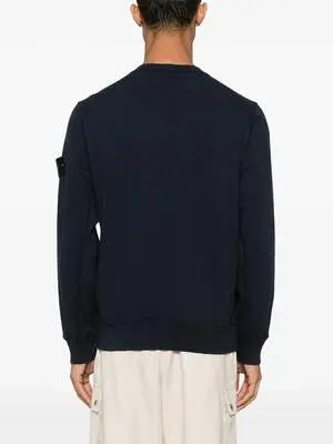 Stone Island Compass Patch Crewneck Sweatshirt - Blue