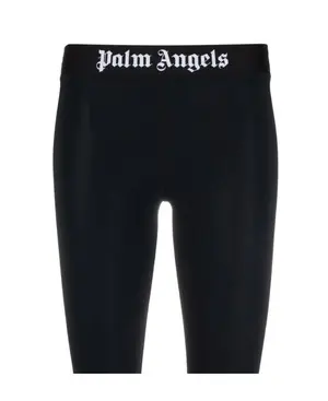 Palm Angels Logo-waistband Cropped Legging