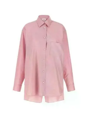 Andamane Button Detail Shorts And Shirt Set - Pink