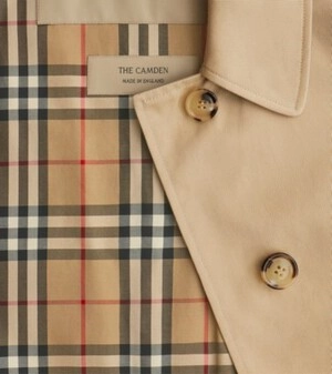 Burberry Long Sleeved Trench Coat - Khaki