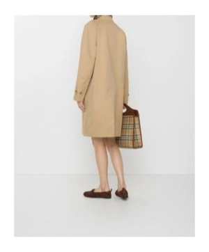 Burberry Long Sleeved Trench Coat - Khaki