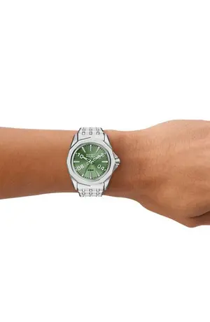 DIESEL® Stinger Bracelet Watch With Sunray Dial - Green/silver