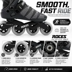 ROCES R-evo 90 Inline Skates - Black/grey