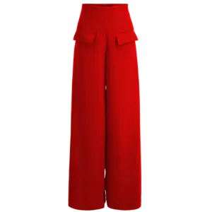 Layo G Layo G Stretch Wide-Leg Dress Pants Red