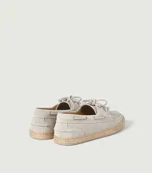 Brunello Cucinelli Suede Penny Loafer Espadrilles