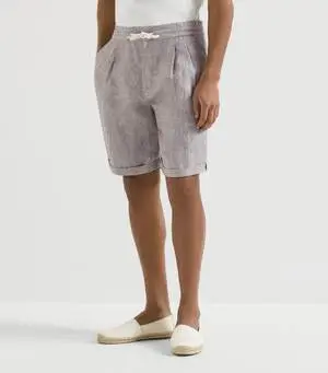 Brunello Cucinelli Hemp-linen Bermuda Shorts