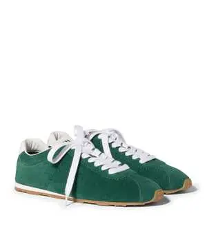 Miu Miu Suede Plume Sneakers - Green