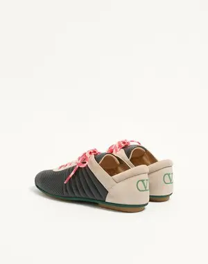 Valentino Garavani Strikie" Perforated Nappa And Suede Sneakers