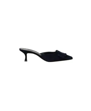 Manolo Blahnik High Heel Slip-on Pumps With Buckle Detail