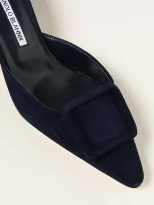 Manolo Blahnik High Heel Slip-on Pumps With Buckle Detail