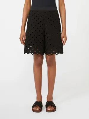 Max Mara Eyelet Shorts - Black