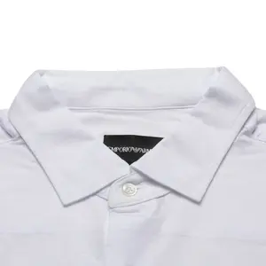 Emporio Armani Curved Hem Buttoned Shirt - White