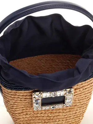 ROGER VIVIER Raffia Bucket Bag
