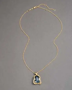 Alexis Bittar Liquid Vine Crystal Pendant Necklace - Sky