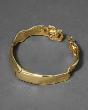 Alexis Bittar Mirrored Crystal Hinge Cuff Bracelet - Sky