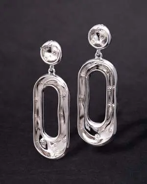 Alexis Bittar Starburst Crystal Link Post Earrings