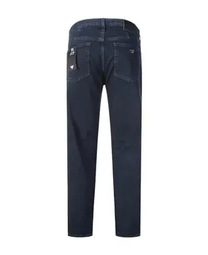 Emporio Armani Logo Plaque Flared Jeans - Black