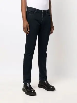 Emporio Armani Logo Plaque Flared Jeans - Black