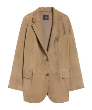 Max Mara Suede Blazer - Mud