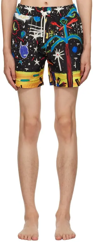 Palm Angels Starry Night Drawstring Swim Shorts
