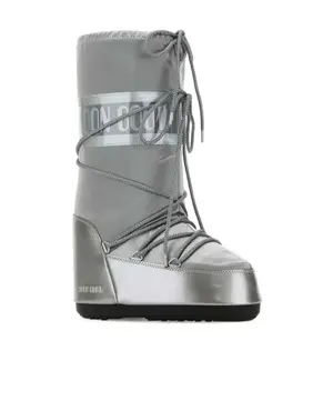 Moon Boot Lace-up Snow Boots - Silver