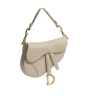 Dior Small Saddle Bag - Latte