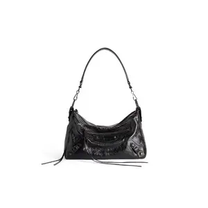 Balenciaga Le City Moto Small Shoulder Bag - Black