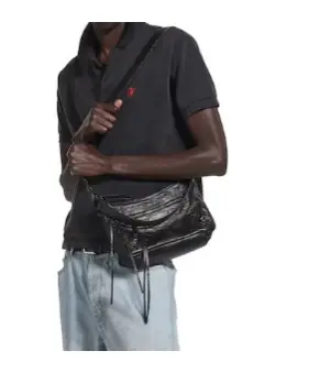 Balenciaga Le City Moto Small Shoulder Bag - Black