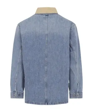 Carhartt Work In Progress Contrast Collar" Denim Jacket - Blue