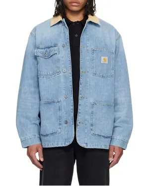 Carhartt Work In Progress Contrast Collar" Denim Jacket - Blue